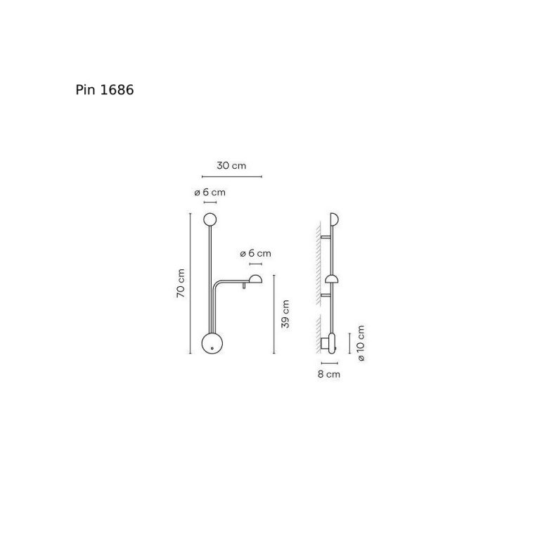 Vibia Pin 1685/1686 Wall lamp price